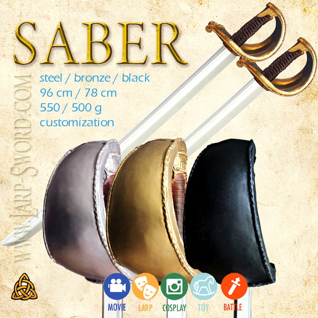 Saber - Foam Sabre for Larp, Cosplay and Battle - Etsy