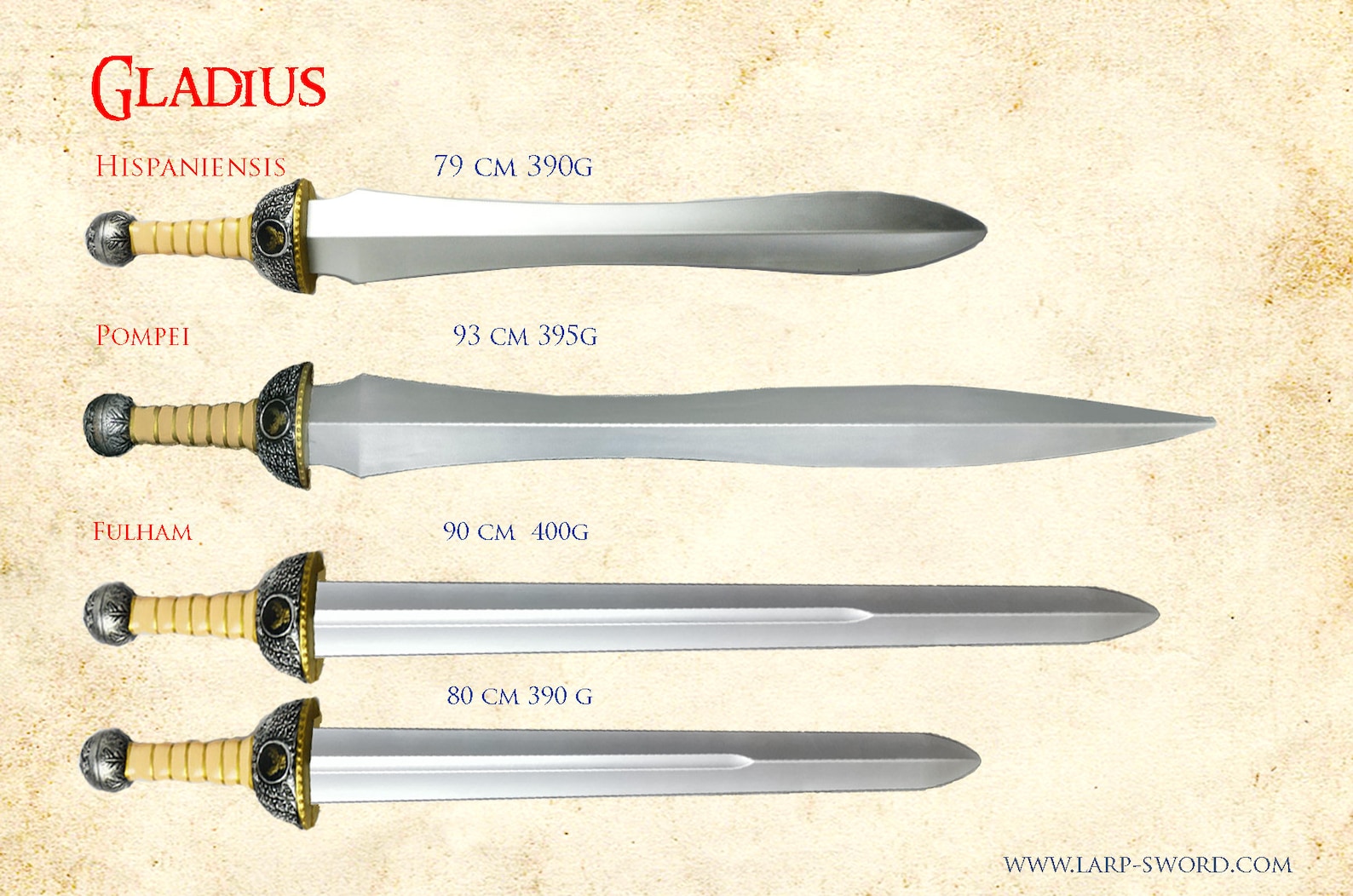 Gladius Larp and Cosplay Foam Sword Hispaniensis Pompei | Etsy