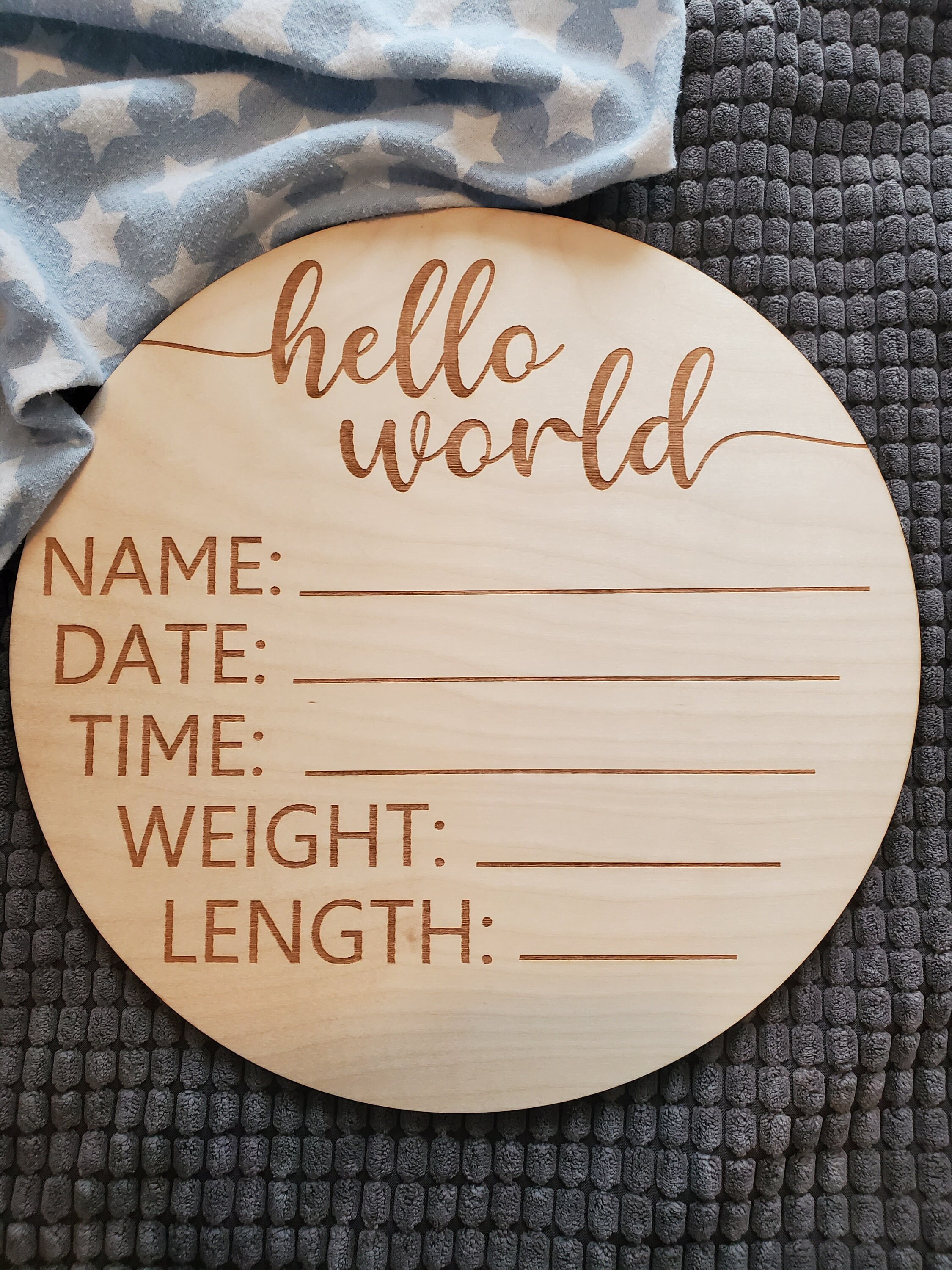Hello World Digital Download SVG Milestone Disc Announcement - Etsy