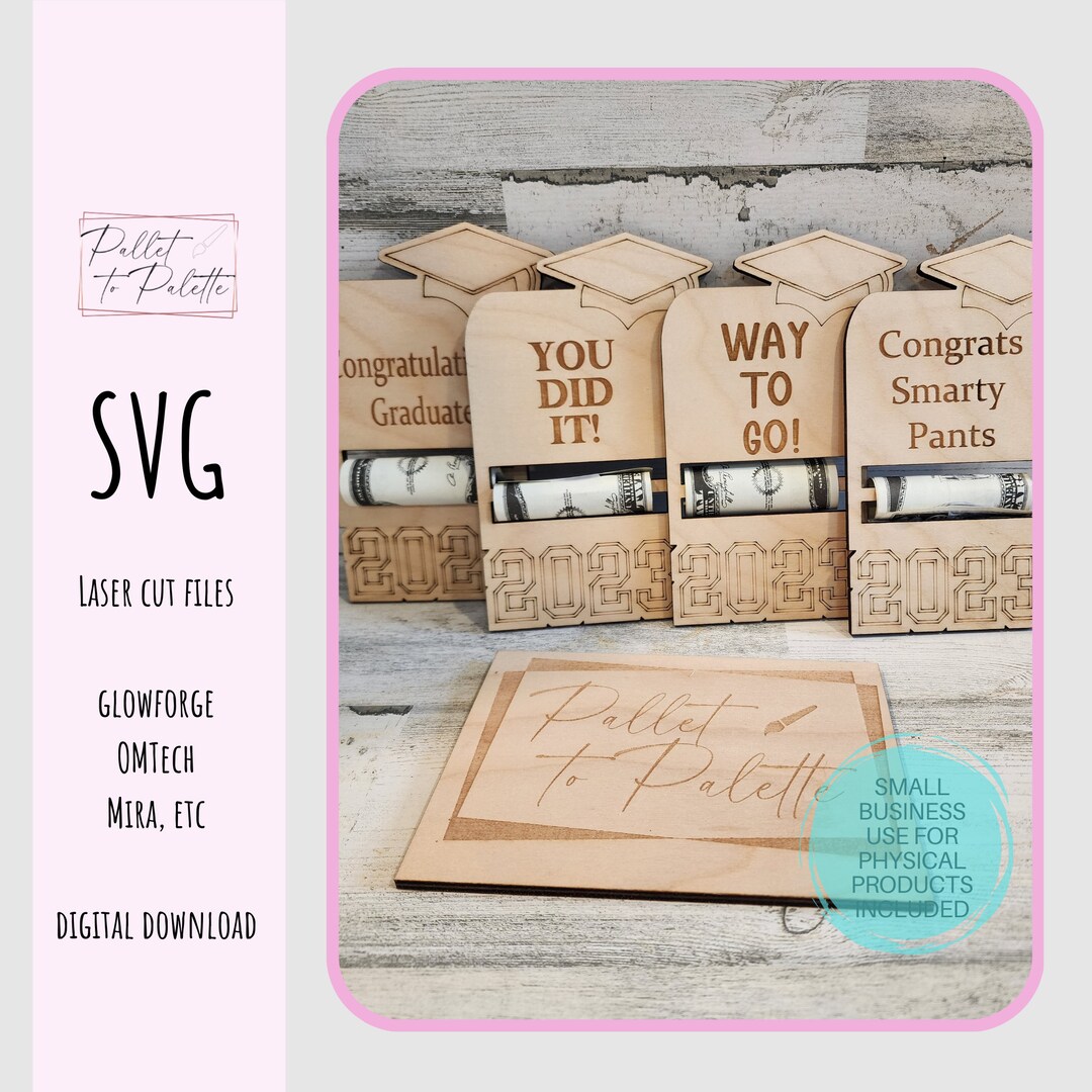 Graduate Cash Holder SVG Money Holder Graduation Class of 2023 Money ...