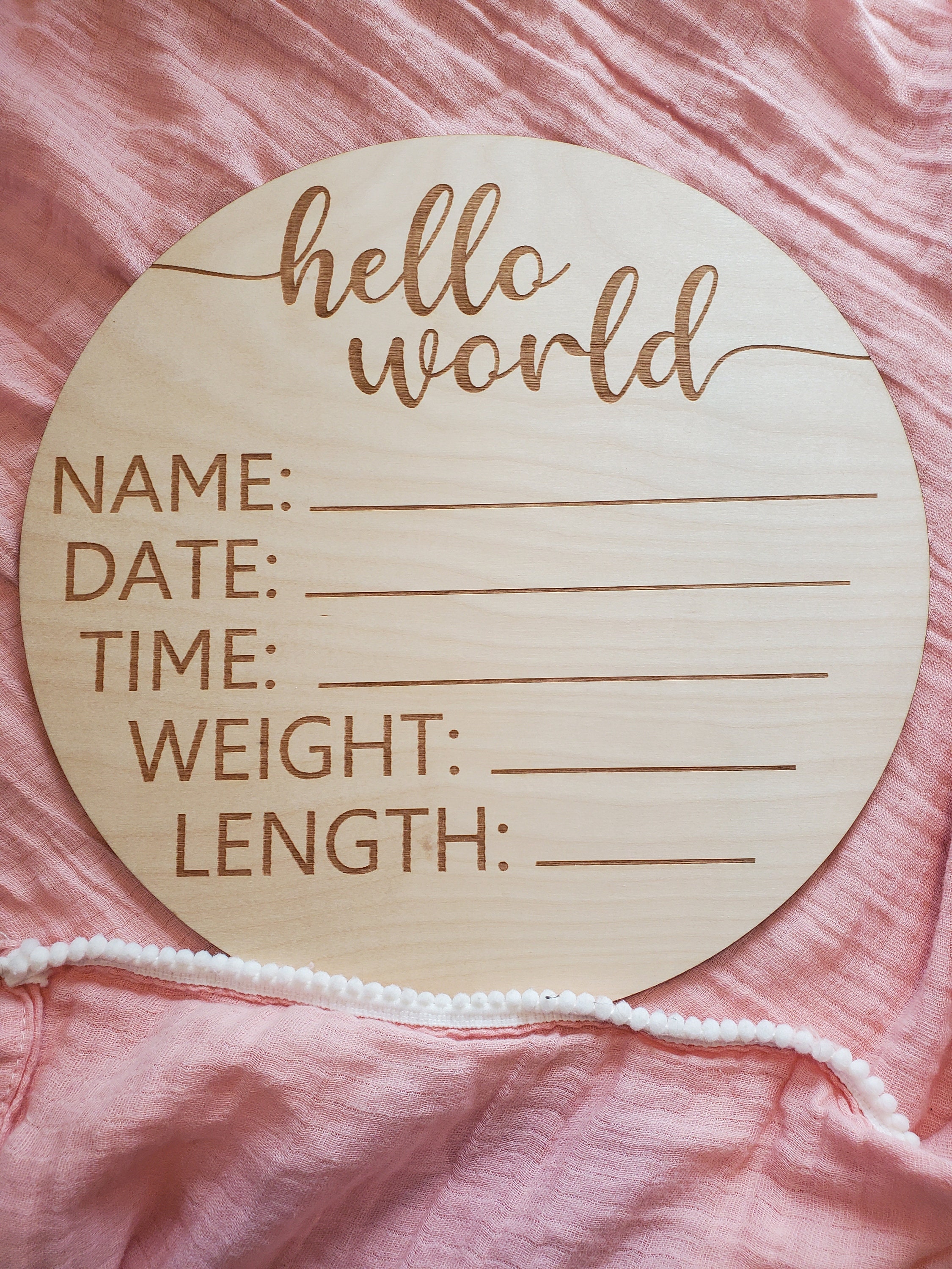 Hello World Digital Download SVG Milestone Disc Announcement - Etsy