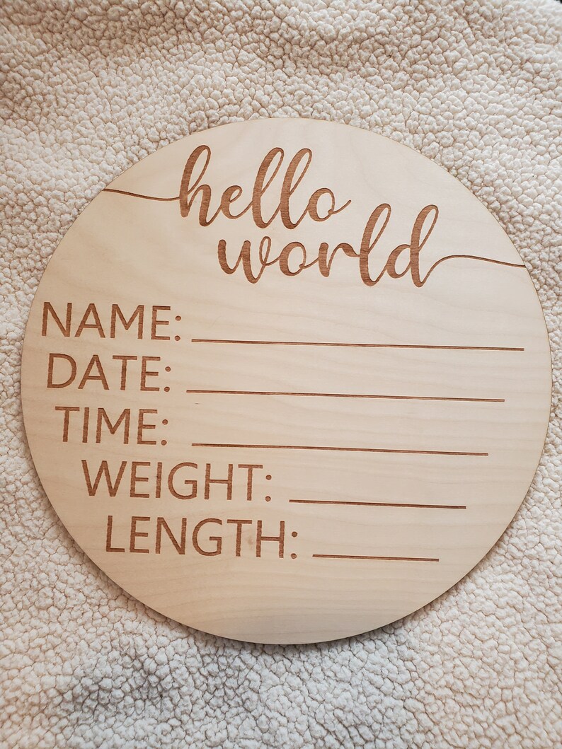 Hello World Digital Download SVG Milestone Disc Announcement - Etsy