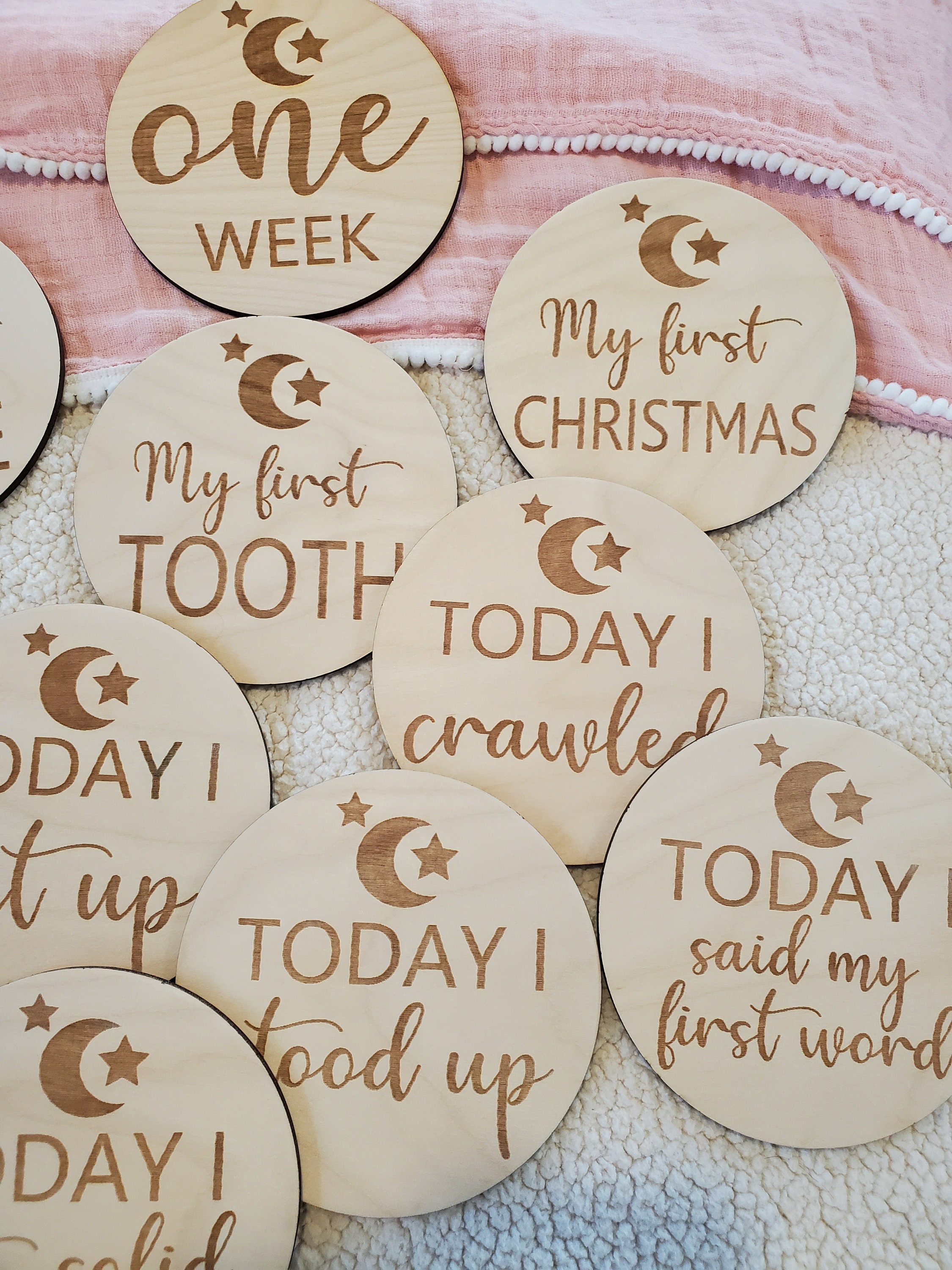 Baby Milestone Photo Prop Digital Download SVG Birth Disc - Etsy