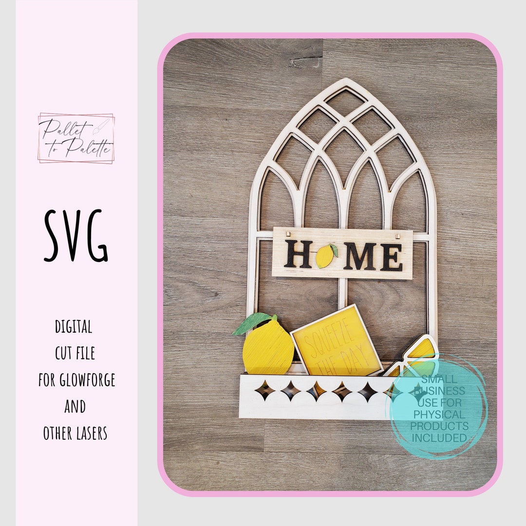 Lemons Add-on Set: Laser Cut File for Interchangeable Backers (SVG ...