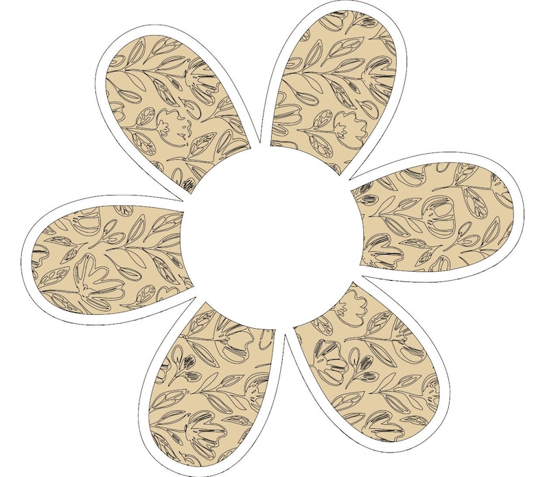 Daisy Floral Name Sign Backer SVG: Laser Cut File (digital Download) - Etsy