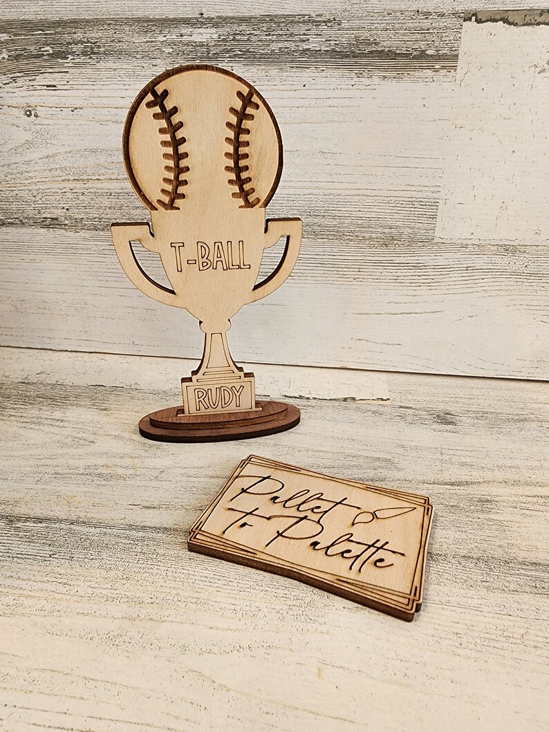 Baseball Trophy SVG Laser Cut File: Personalized Team Award (digital ...