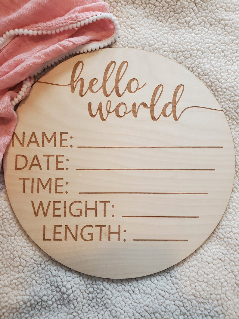 Hello World Digital Download SVG Milestone Disc Announcement - Etsy