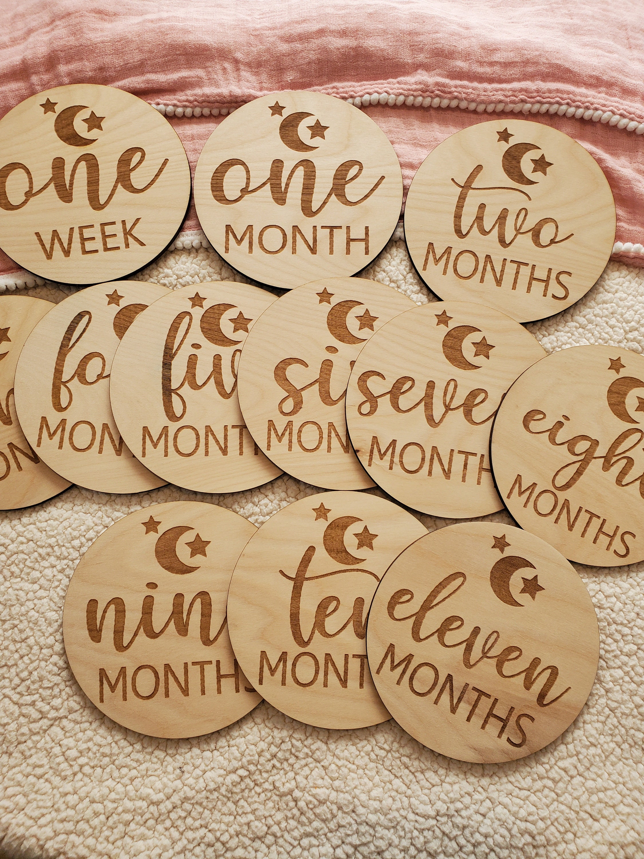 Baby Milestone Photo Prop Digital Download SVG Birth Disc - Etsy