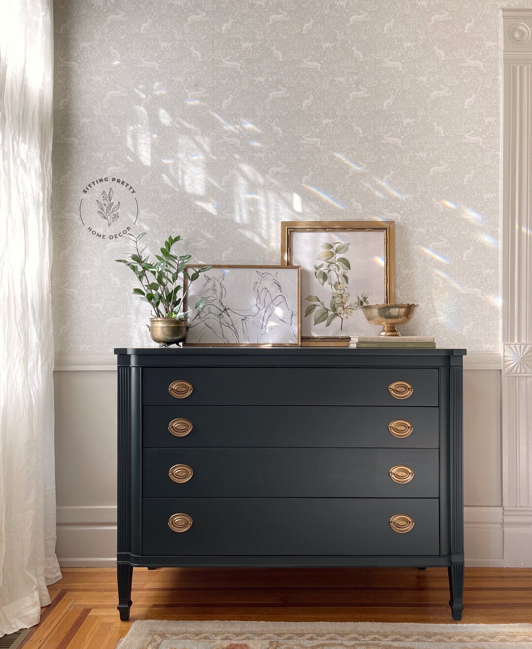 SOLD OUT Vintage Moody Emerald Green Hepplewhite Duncan Phyfe Dresser - Etsy