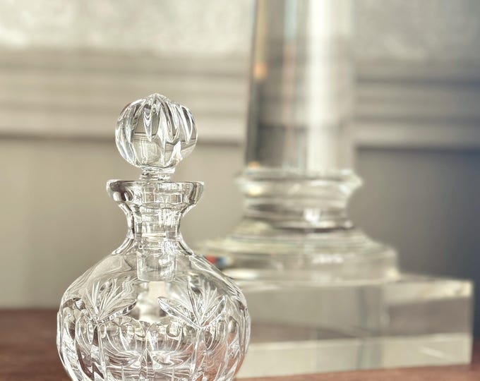 Vintage Genuine Crystal Perfume Bottle With Stopper - Etsy