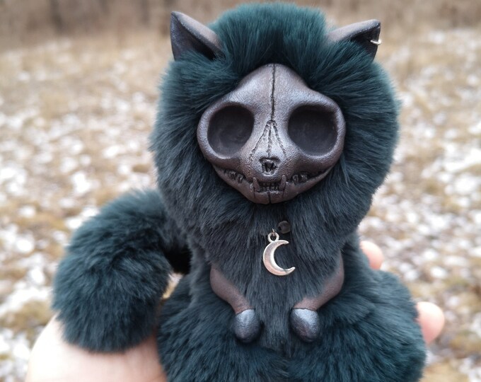 Fluffy Skeleton Doll Kawaii Goth Plush Animal Skull Doll - Etsy