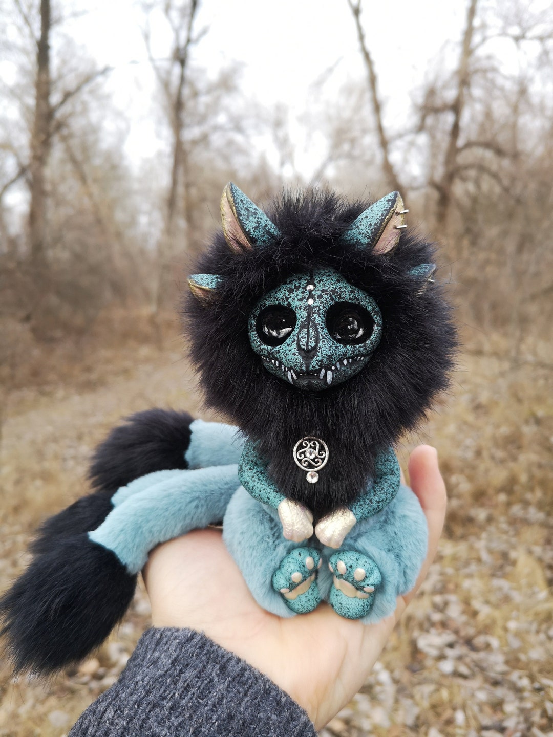 Creepy Cute Skeleton Kawaii Goth Plush Animal Skull Doll Gothic Room ...