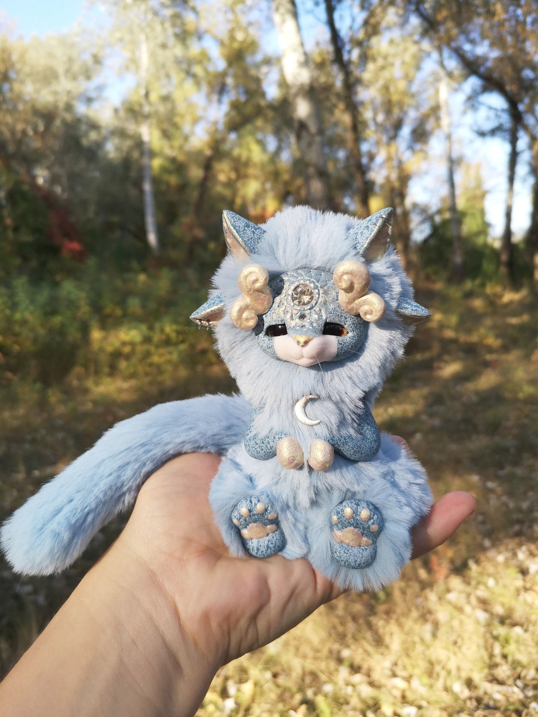 Kawaii Fantasy Cat Cute Animal Mythical Creature Alien OOAK - Etsy