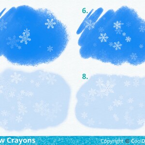 Procreate Snow Brushes: 8 Procreate Snowflake Crayons for Painting on ...