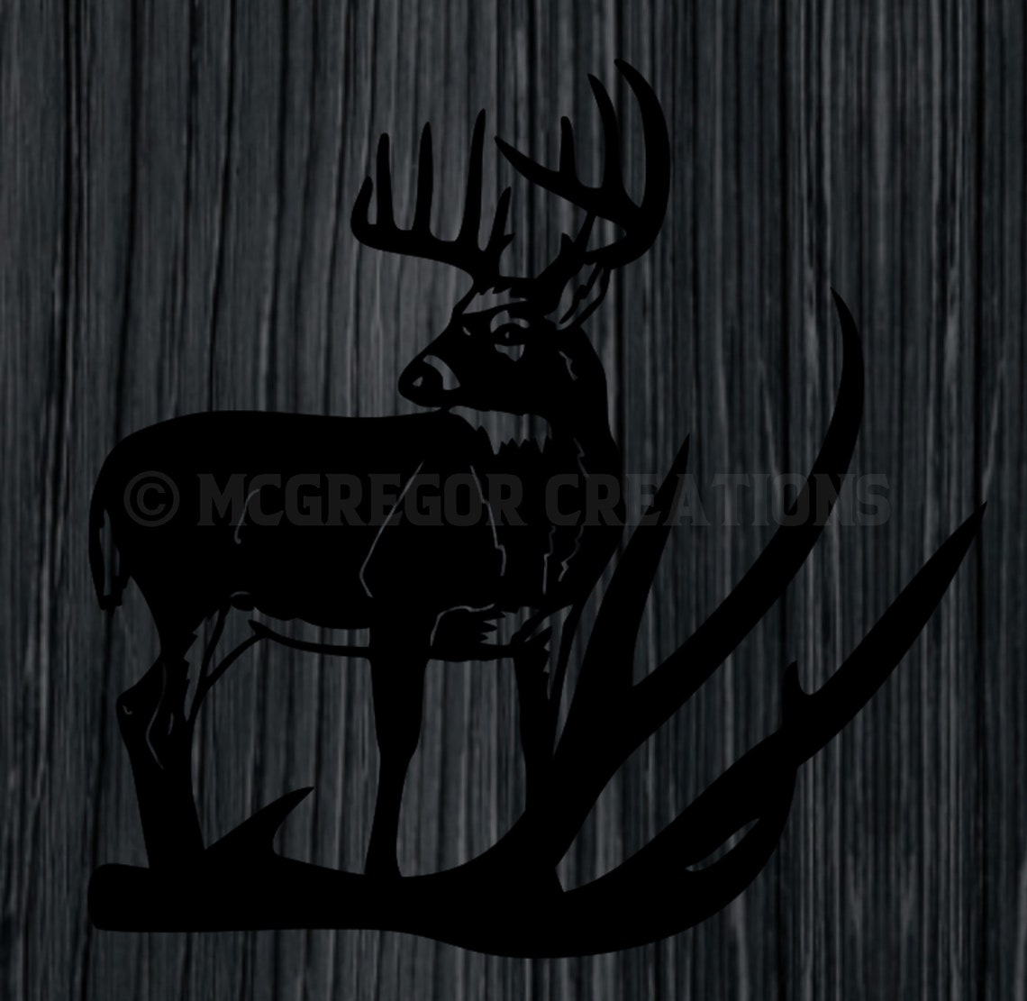 White Tail Deer With Shed Dxf/svg File Mule Deer Laser/plasma Mcgregor ...