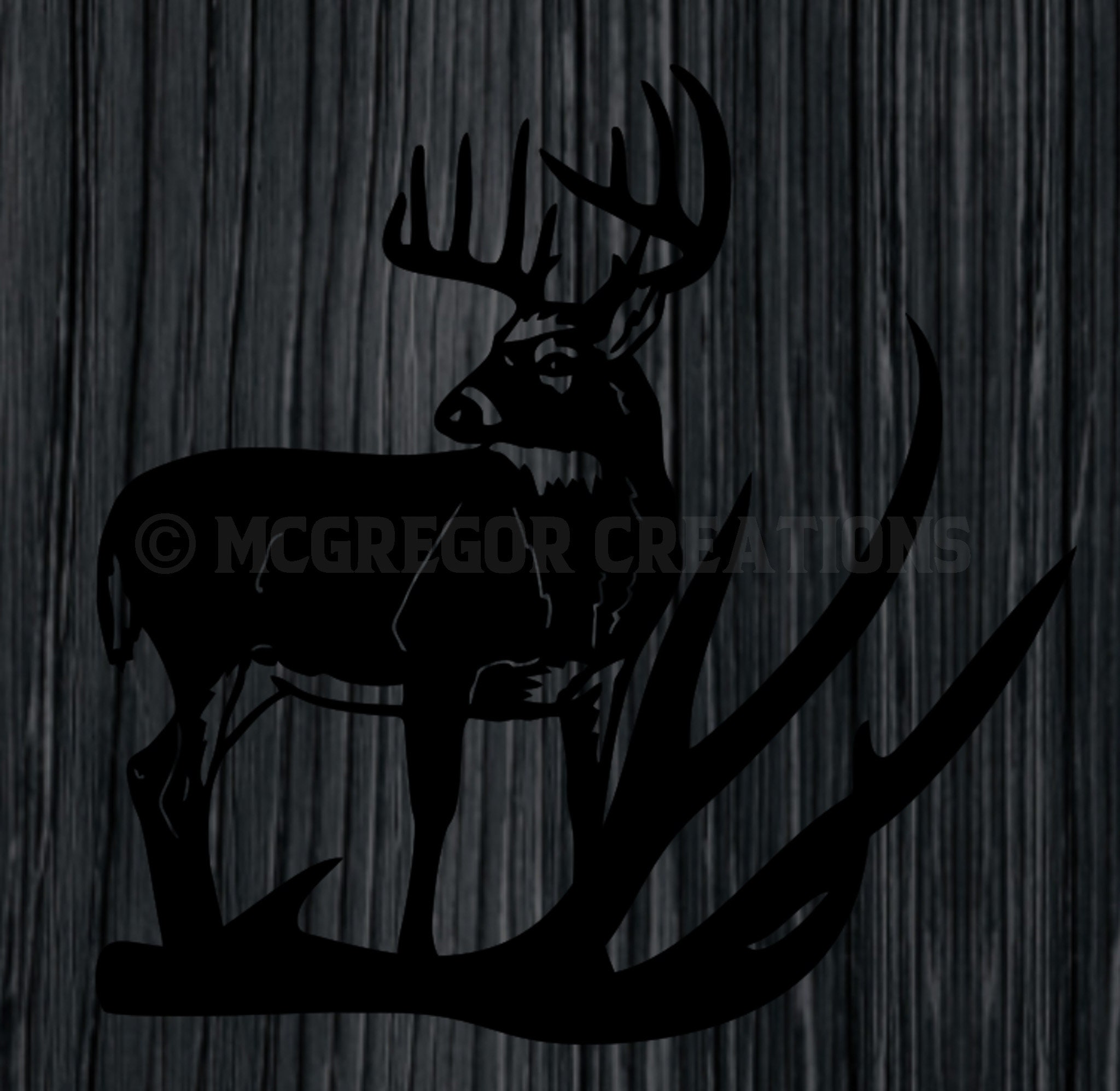 White Tail Deer With Shed Dxf/svg File Mule Deer Laser/plasma Mcgregor ...