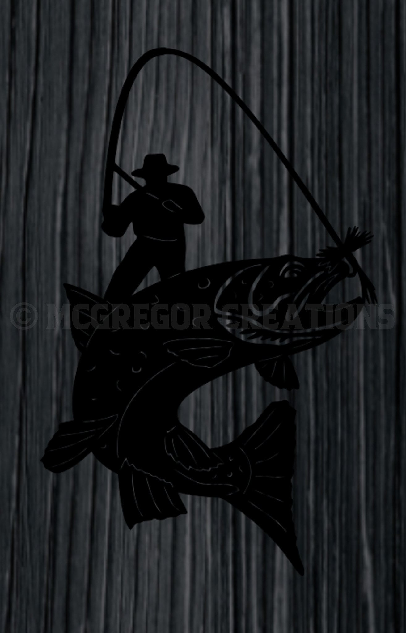 Fly-fishing Trout Sign File Dxf/svg Plasma/laser Mcgregor Creations - Etsy