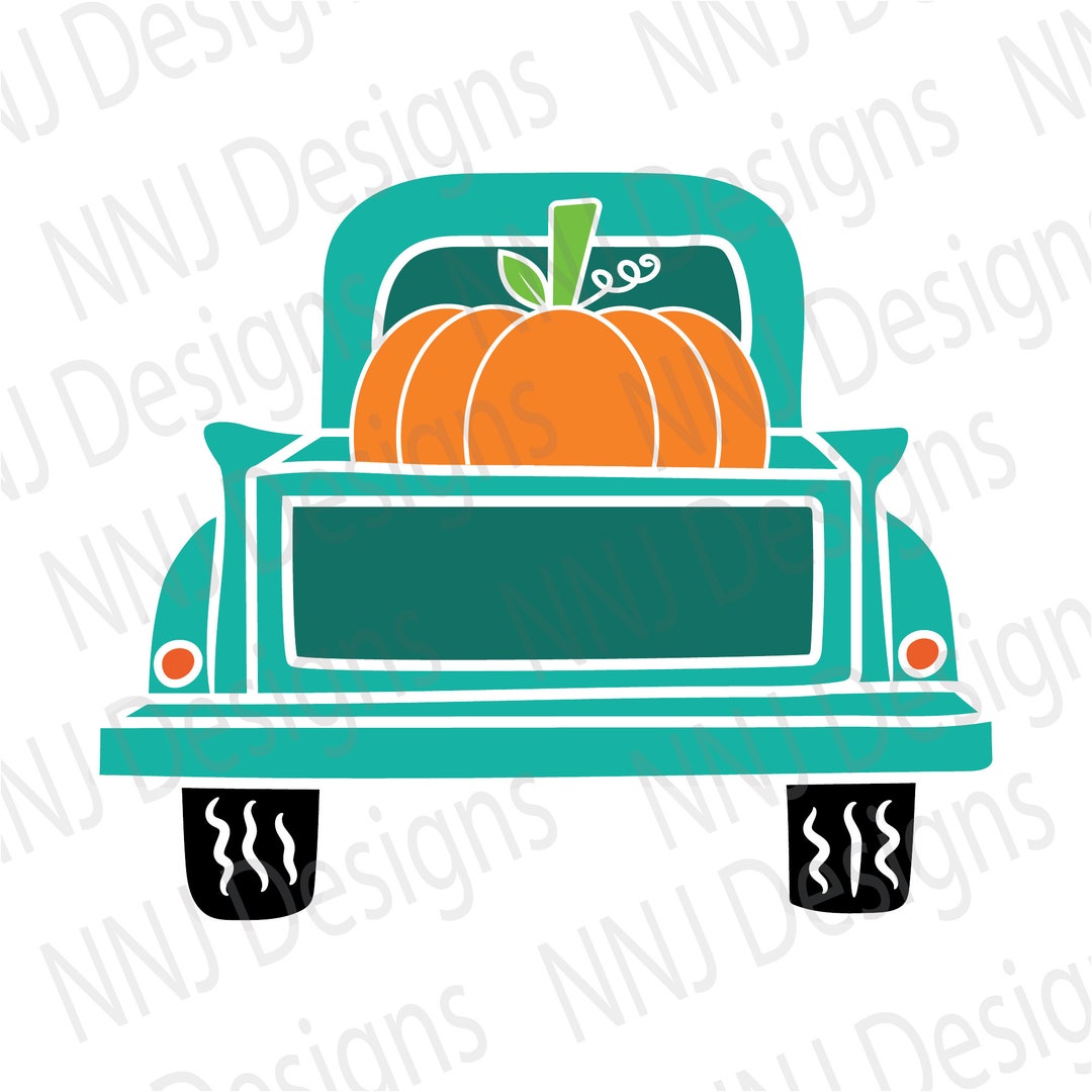 Truck With Pumpkins SVG, Pumpkin Truck Svg, Fall Truck Svg, Green Pick ...