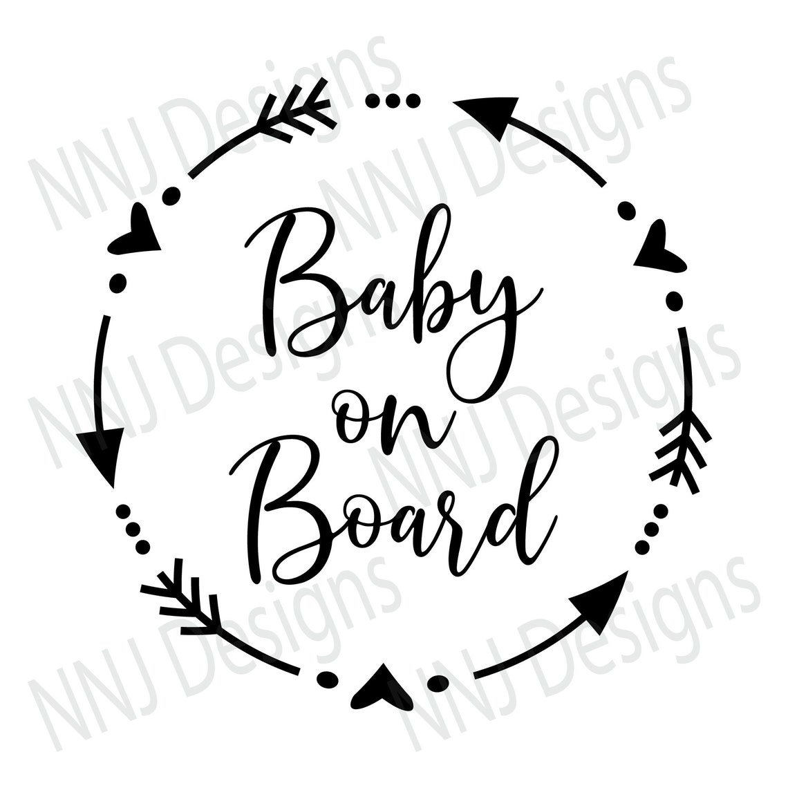 Baby on Board SVG Little Human on Board Newborn Laurel Wreath | Etsy