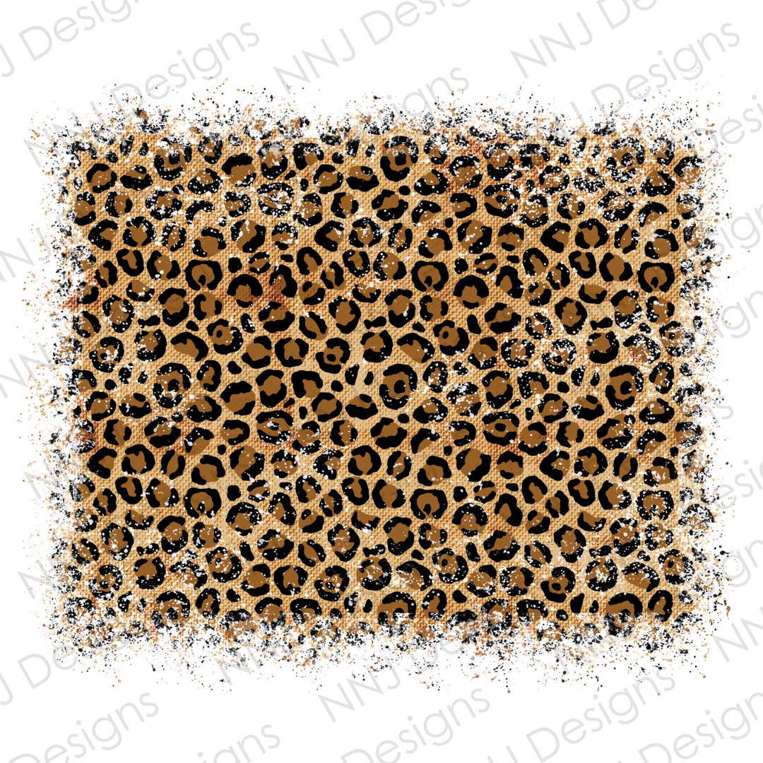 Distressed Leopard Print PNG Sublimation Designs Background Splatter ...
