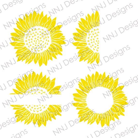 Sunflower Bundle Sublimation Designs Full Half Split Sunflower | Etsy