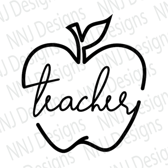 Teacher Apple SVG Apple Clipart Back to School Teacher Life | Etsy