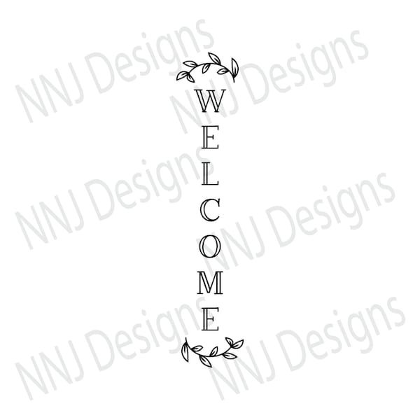 Vertical Welcome Svg - Etsy