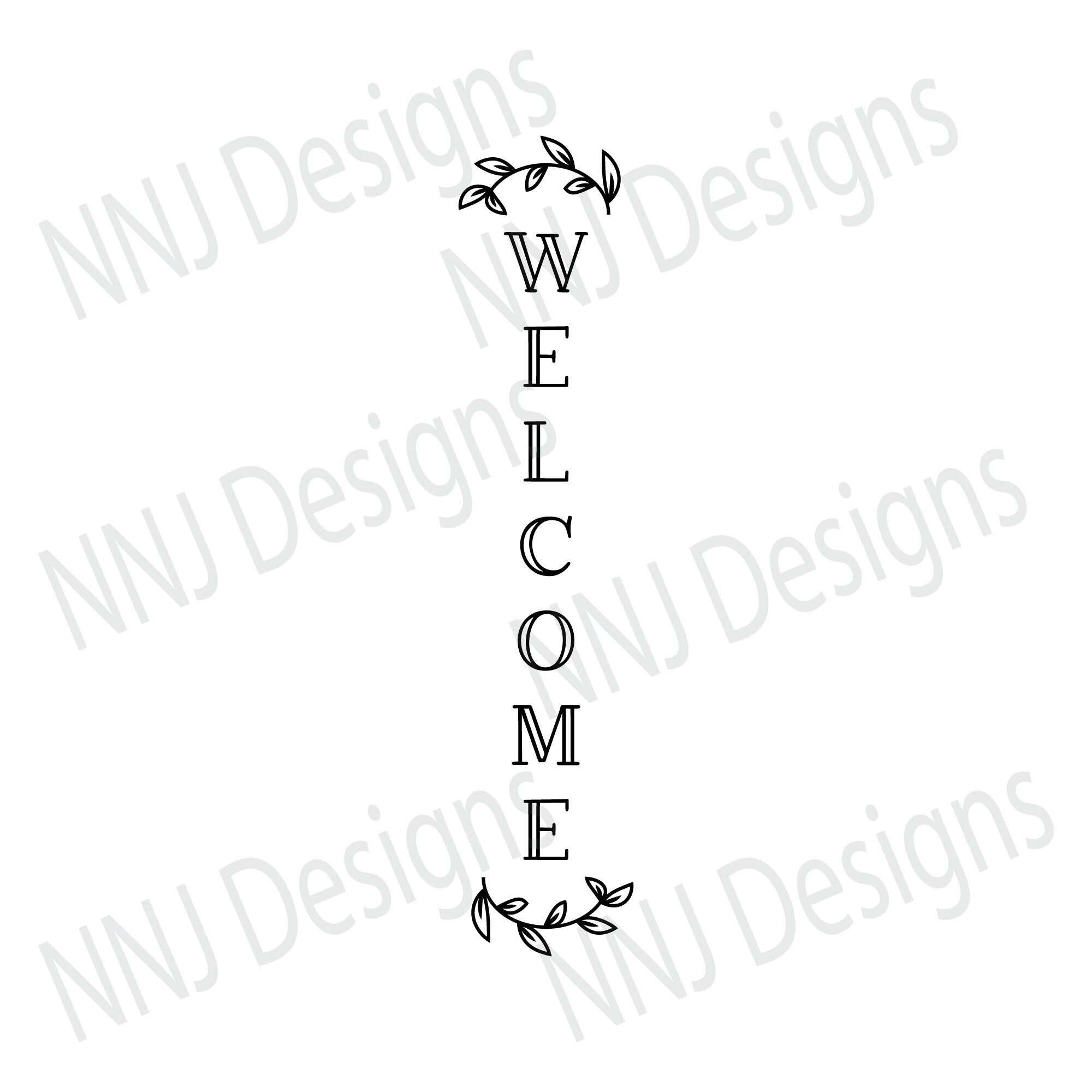 Vertical Welcome Sign SVG Porch Farmhouse Home Wedding Party - Etsy