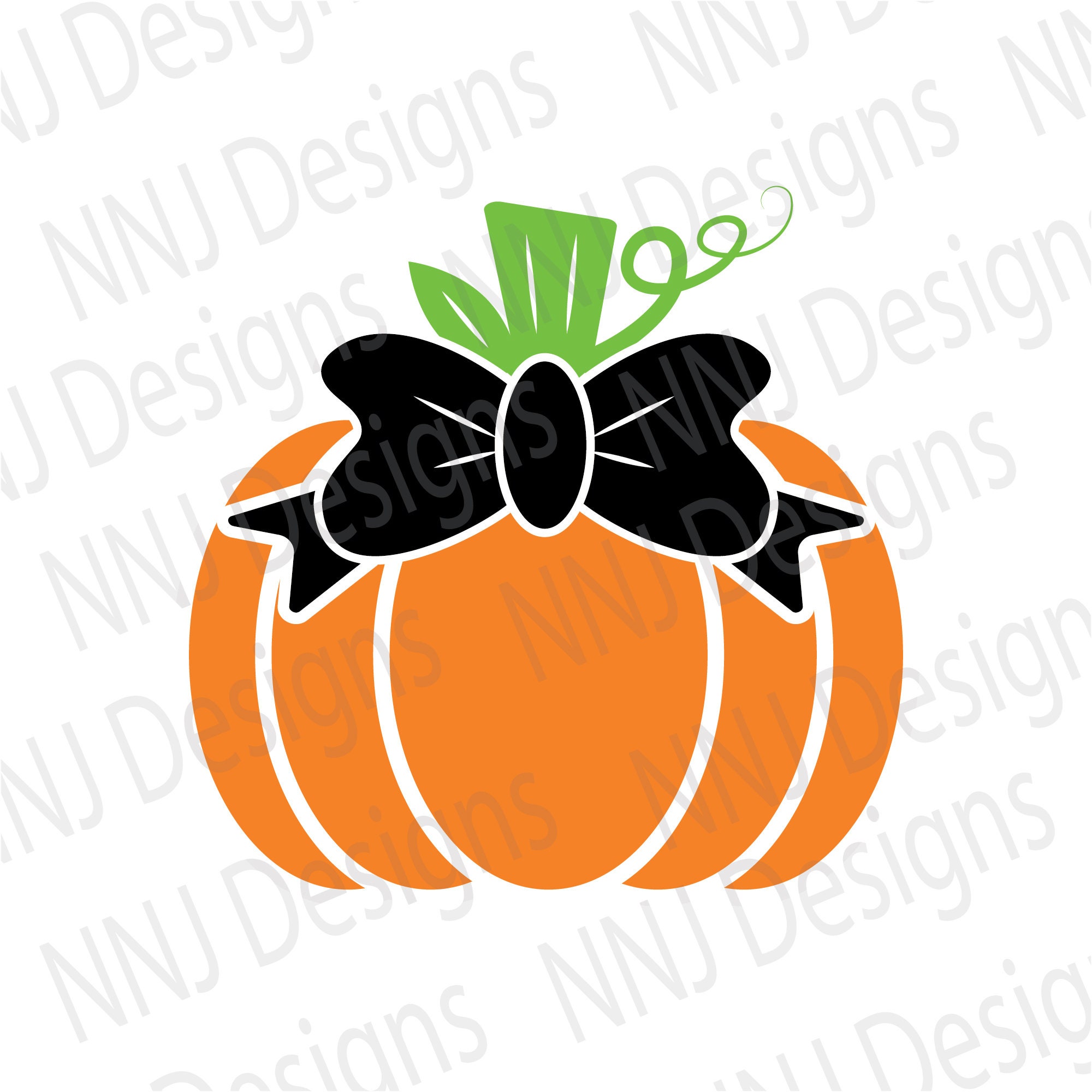 Pumpkin With Bow SVG Cute Girl Halloween Happy Halloween | Etsy