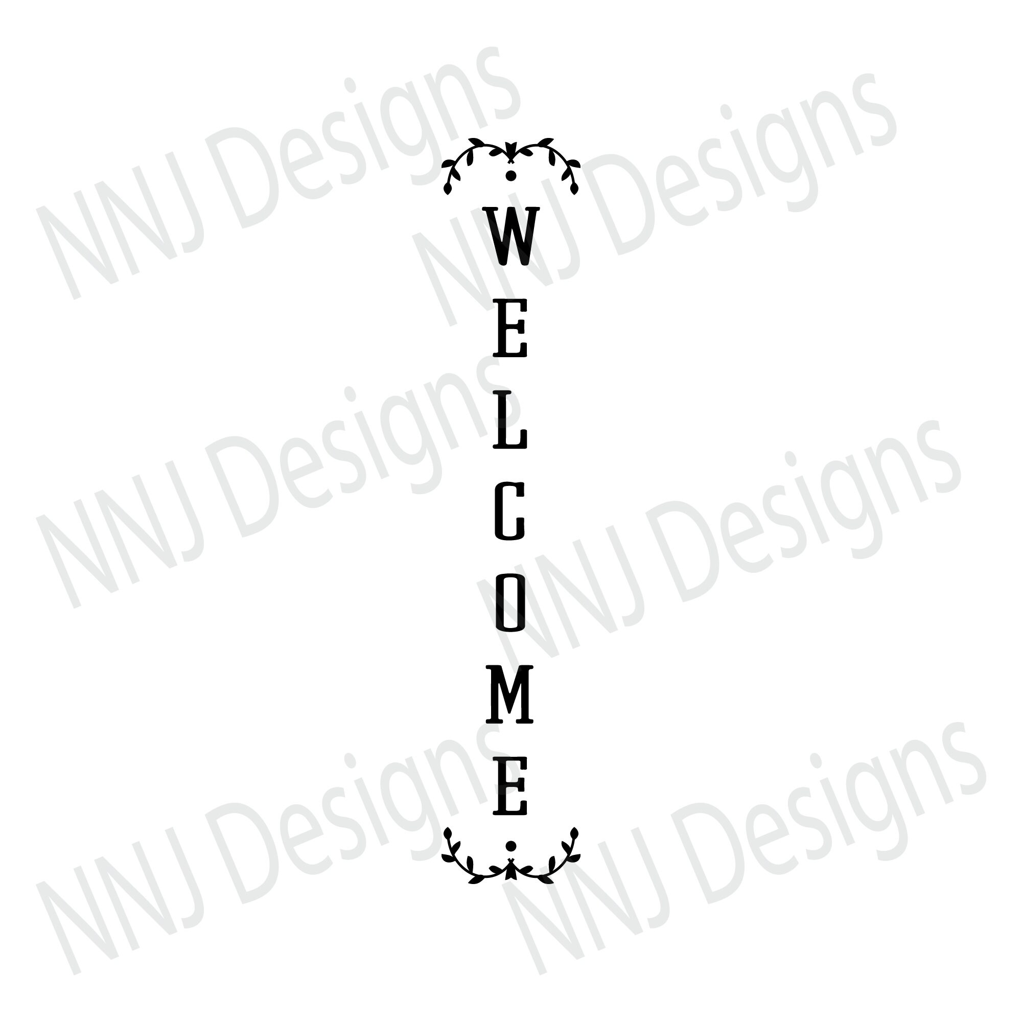 Vertical Welcome Sign SVG Porch Farmhouse Home Wedding Party | Etsy