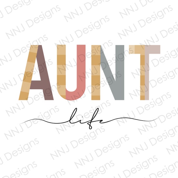 Aunt Life Sublimation Designs Half Buffalo Plaid Boho Auntie | Etsy