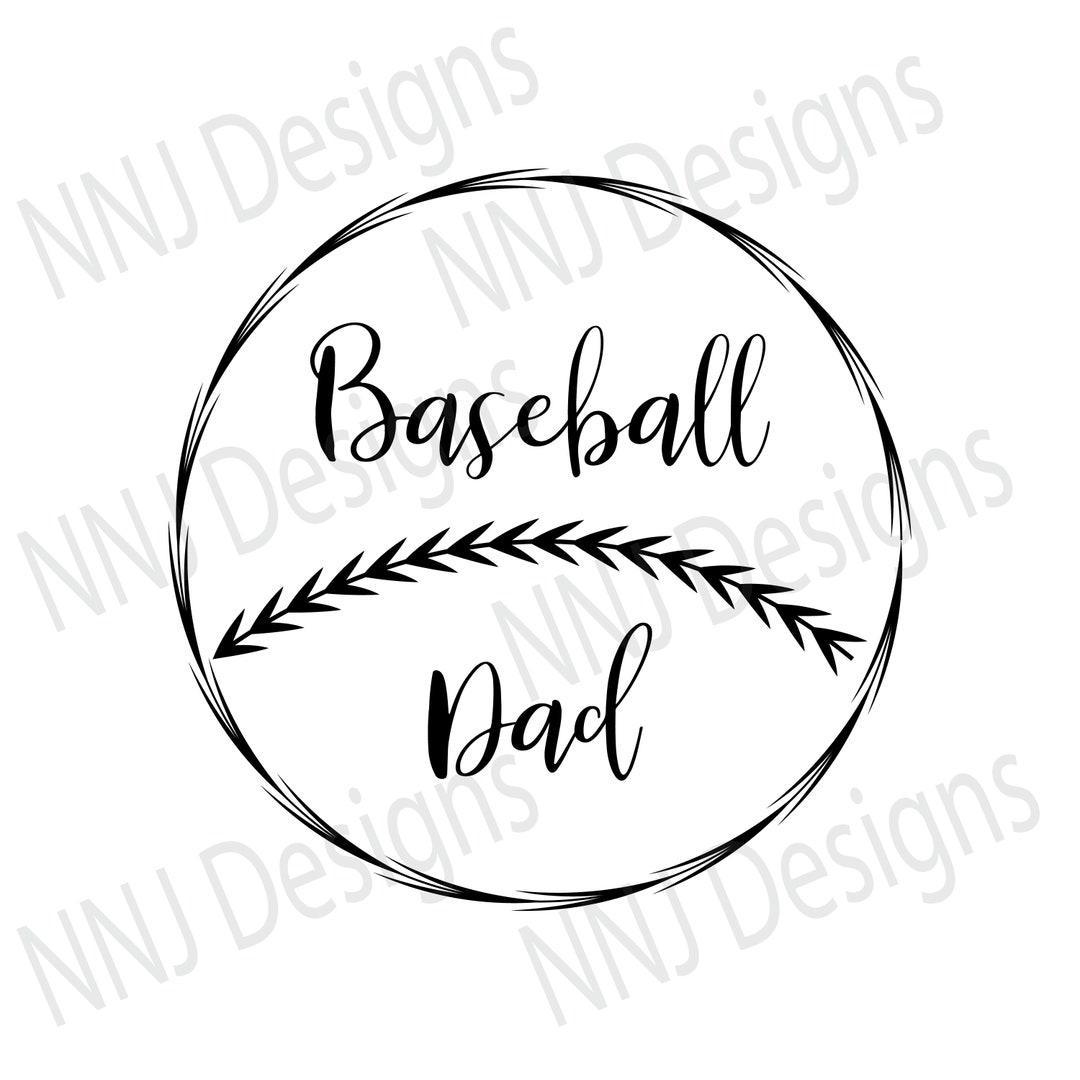 Baseball Dad Svg Cut File Sports Clipart Man Father Silhouette Cricut ...