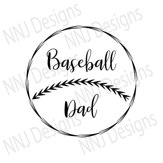 Baseball Dad Svg Cut File Sports Clipart Man Father Silhouette | Etsy
