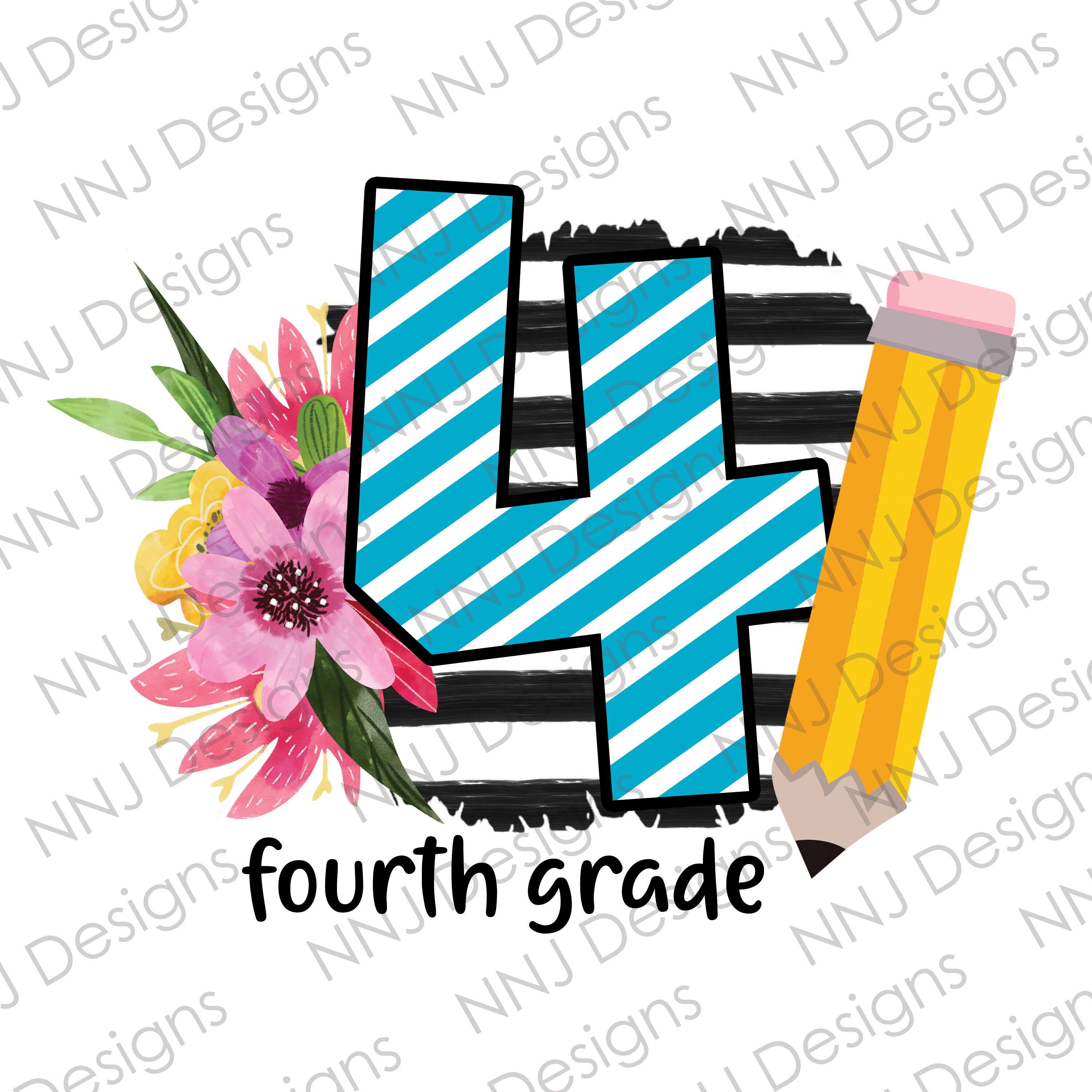 Back to School Fourth Grade PNG Sublimation Designs Digital | Etsy