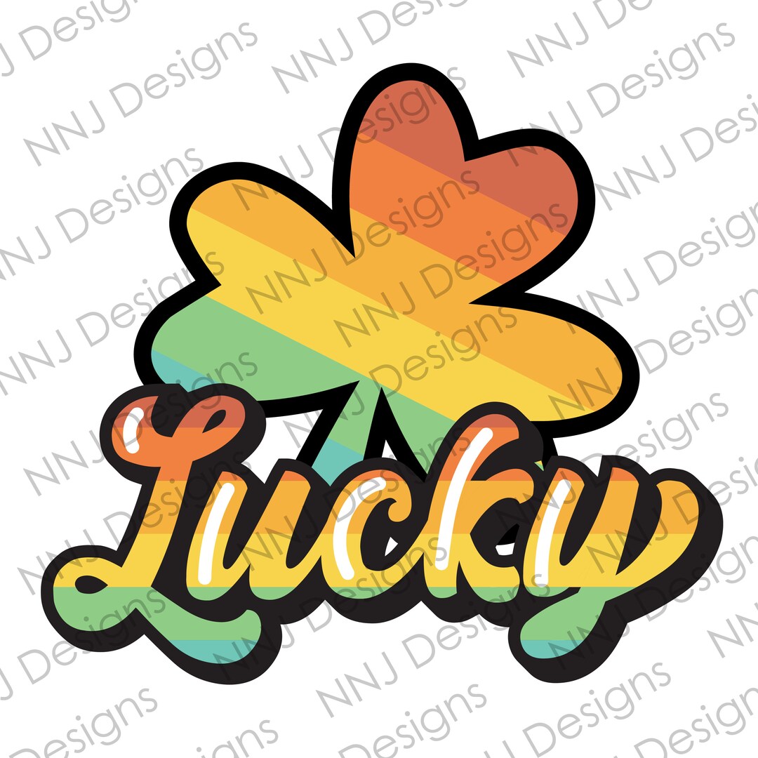 St Patricks Day Lucky Shamrock PNG Sublimation Designs Clover Clipart ...