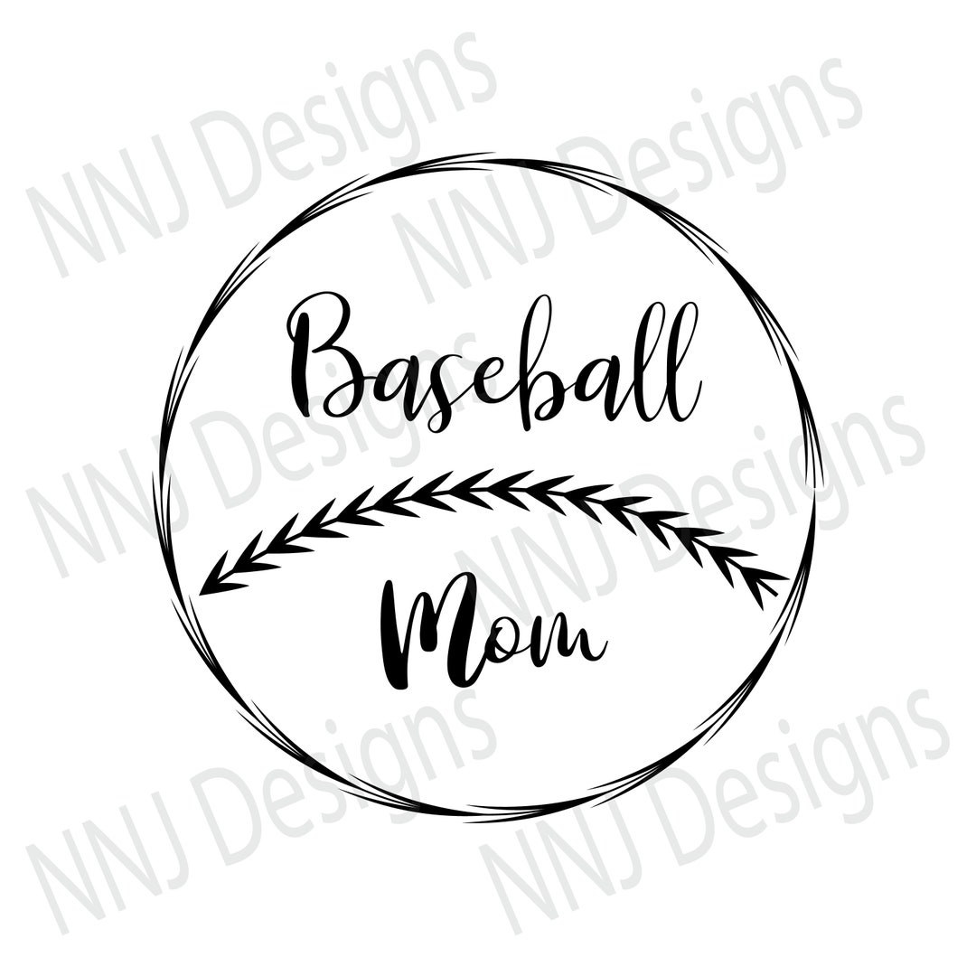 Baseball Mom Svg Cut File Sports Clipart Girl Mama Mother Silhouette ...