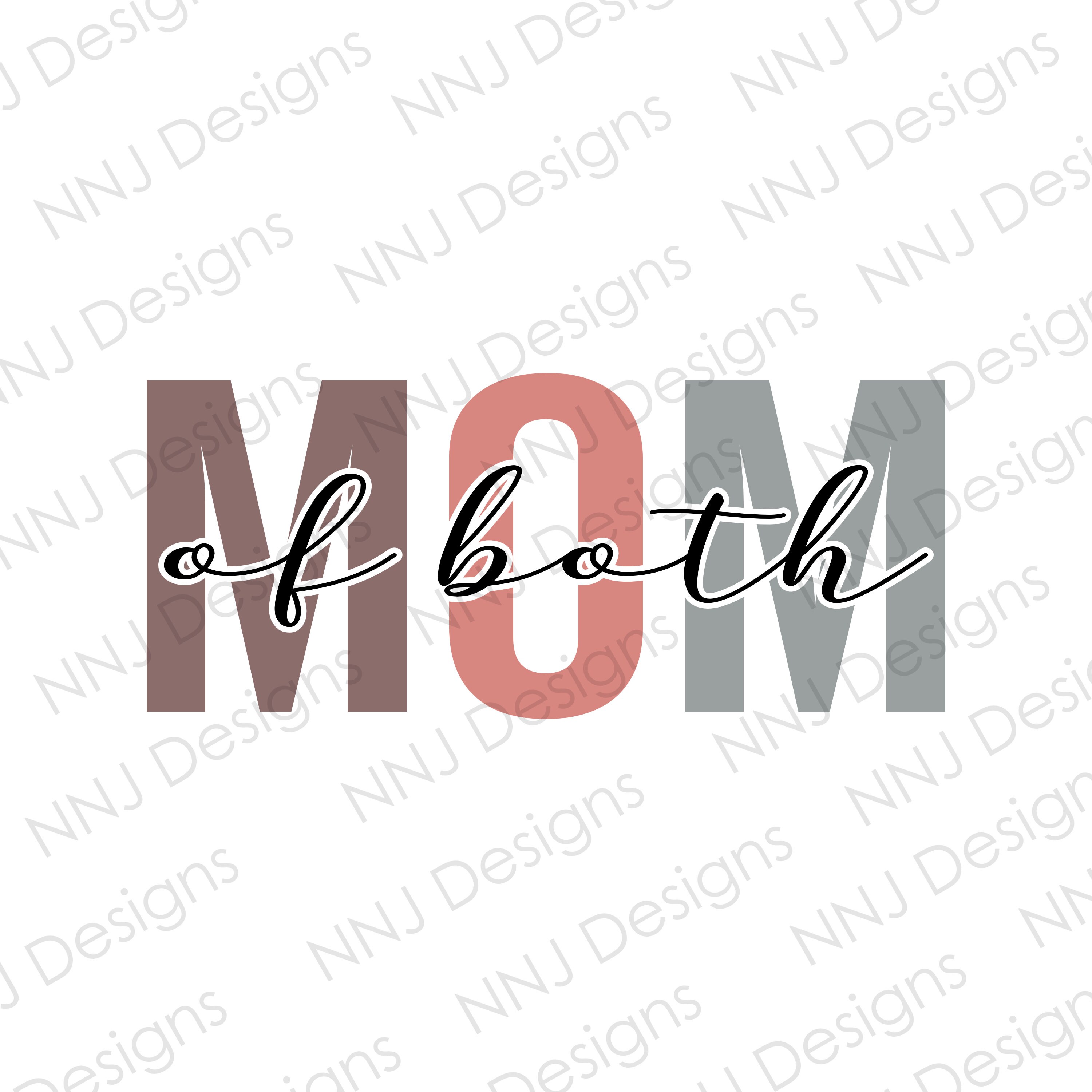 Mom of Both PNG Sublimation Designs Boho Mom of Both Boho | Etsy