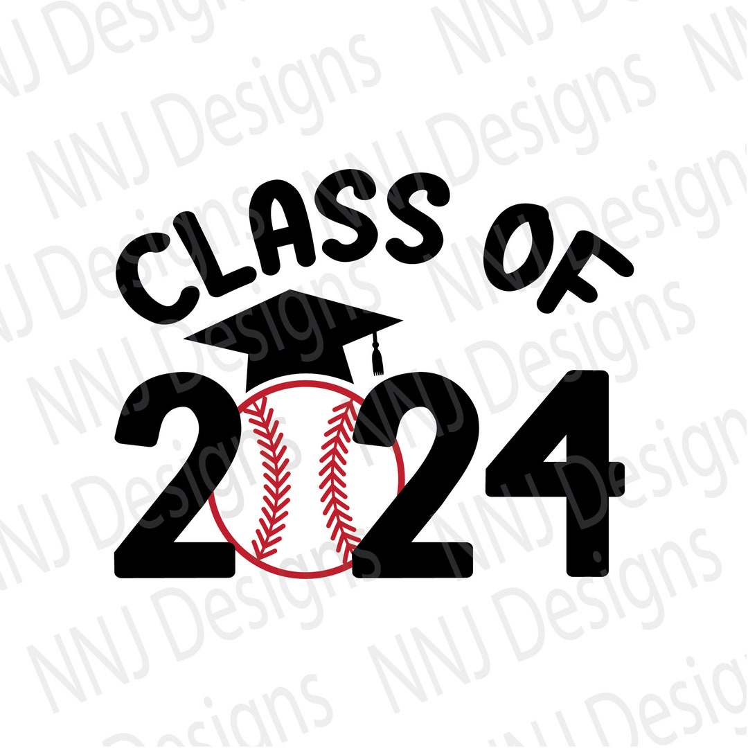 Class of 2024 Baseball SVG Senior Graduation Cap Sport Cutting Files ...