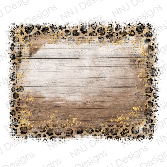 Rustic Wood PNG Sublimation Designs Distressed Leopard Print - Etsy