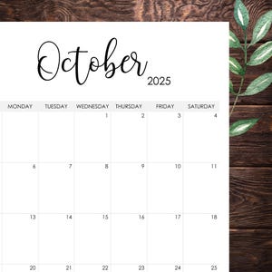 2025 Calendar Printable 12 Months Vertical Layout Desk Wall Art ...