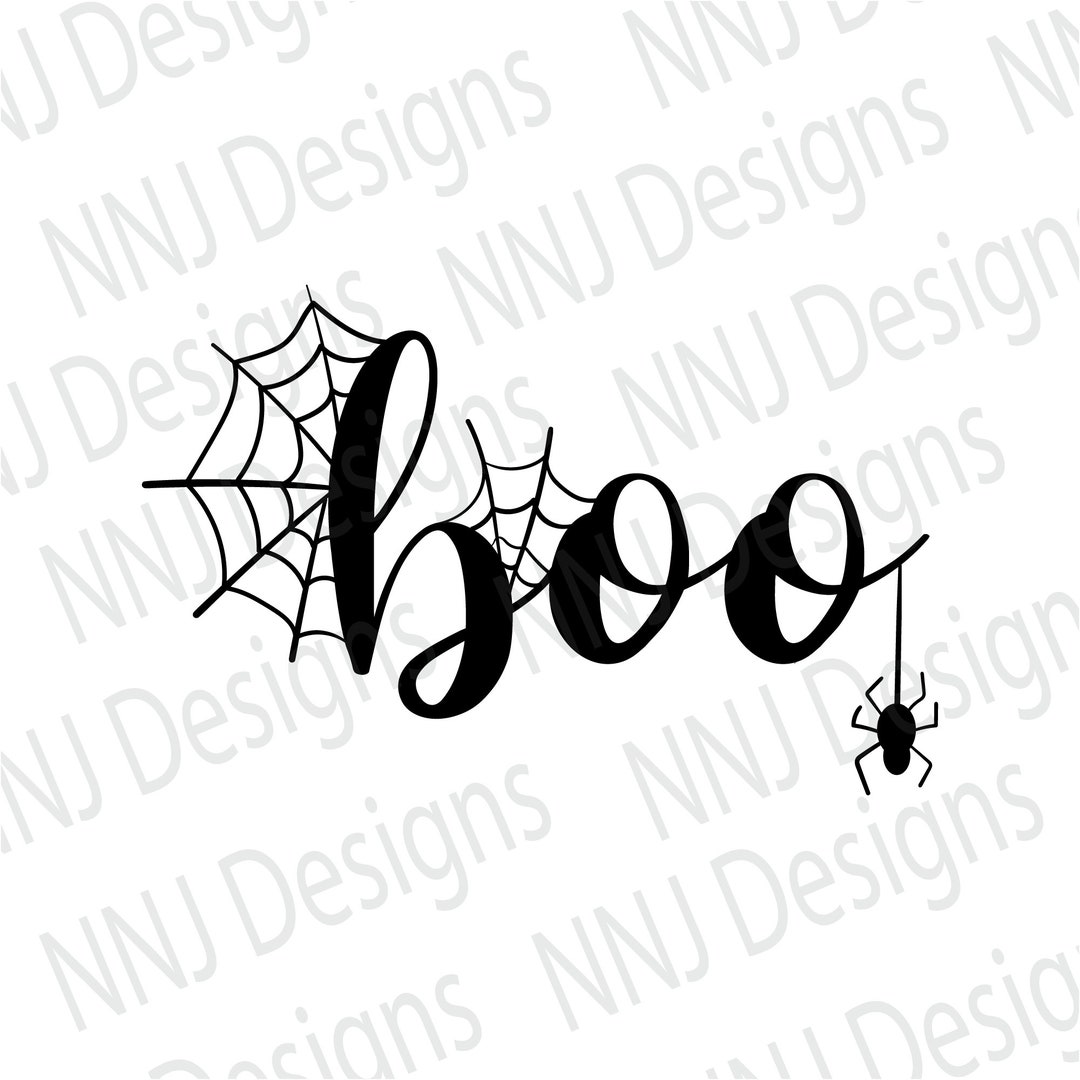 Halloween Boo SVG Happy Halloween Shirt Spooky Spider Web Cut File ...