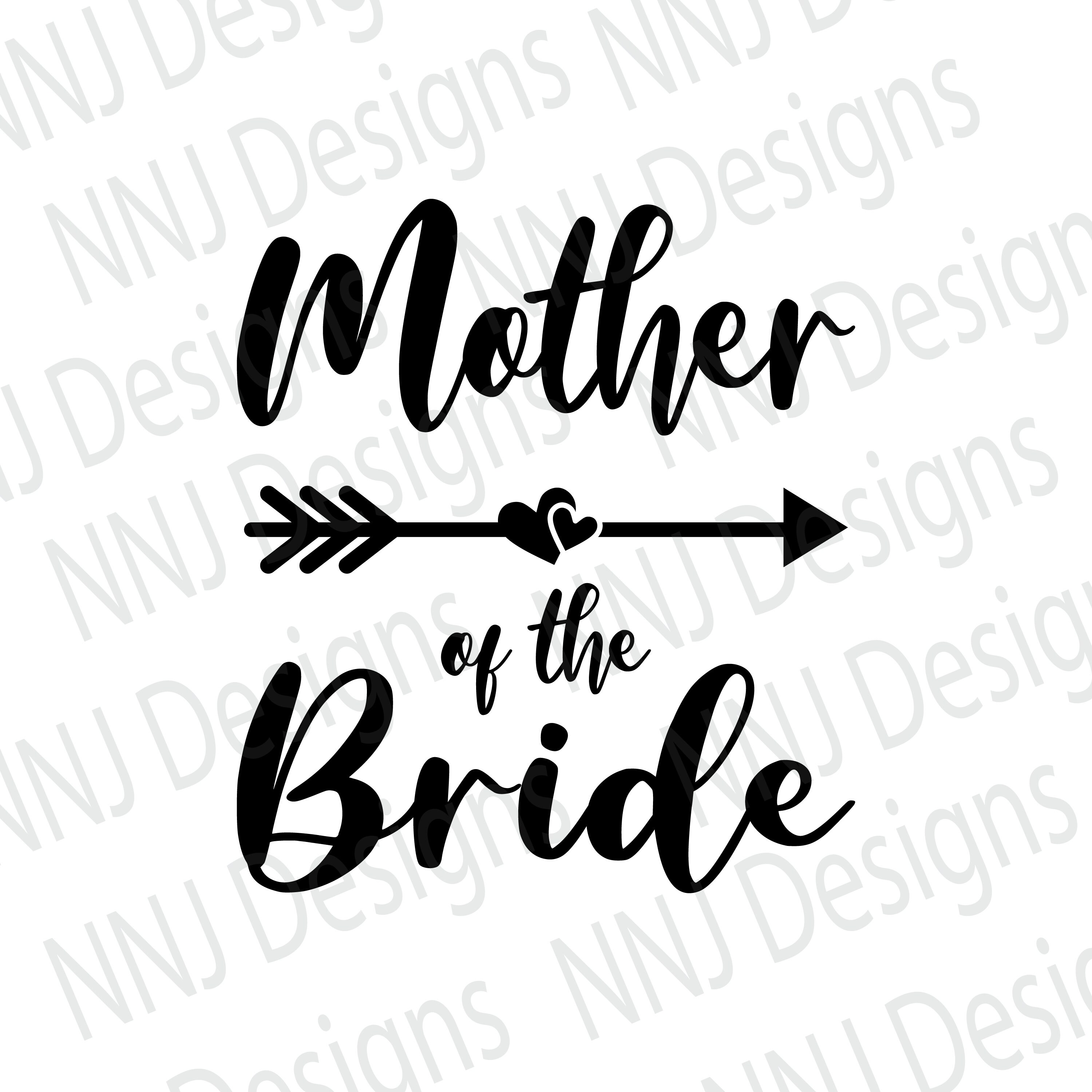 Mother of the Bride SVG Digital Files Download Wedding Just - Etsy