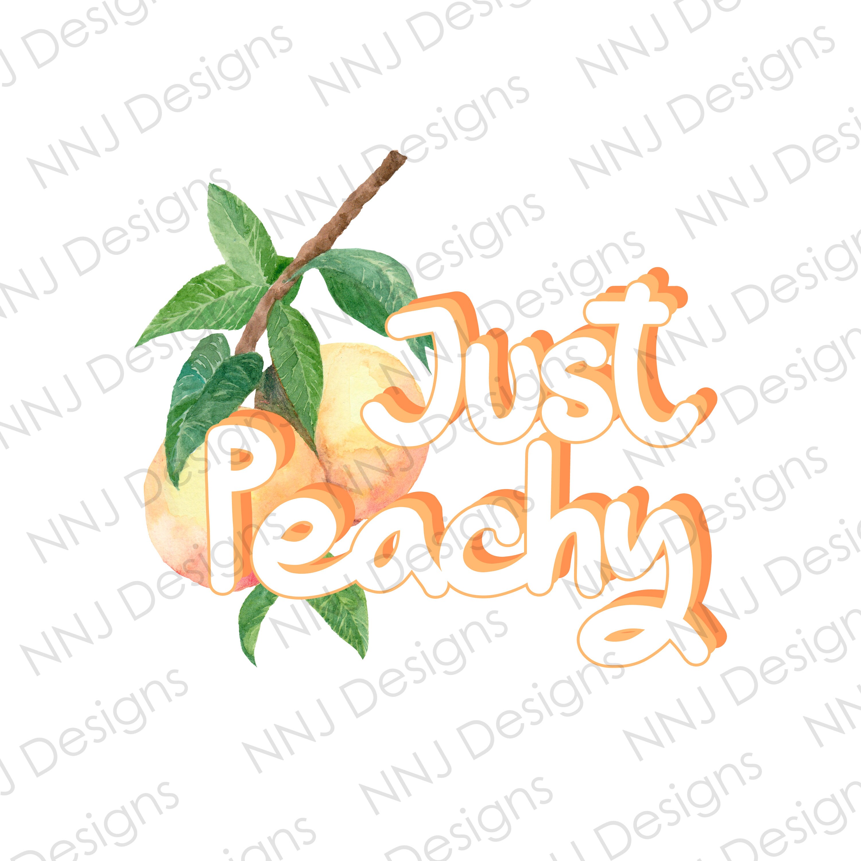 Just Peachy Sublimation PNG Design Download Digital Print | Etsy