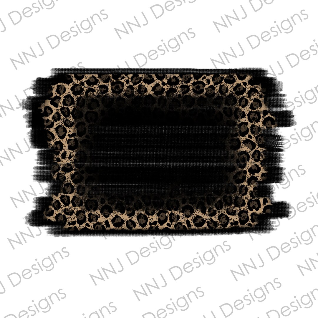 Distressed Leopard Print Splatter Frame PNG Sublimation Designs Splash ...