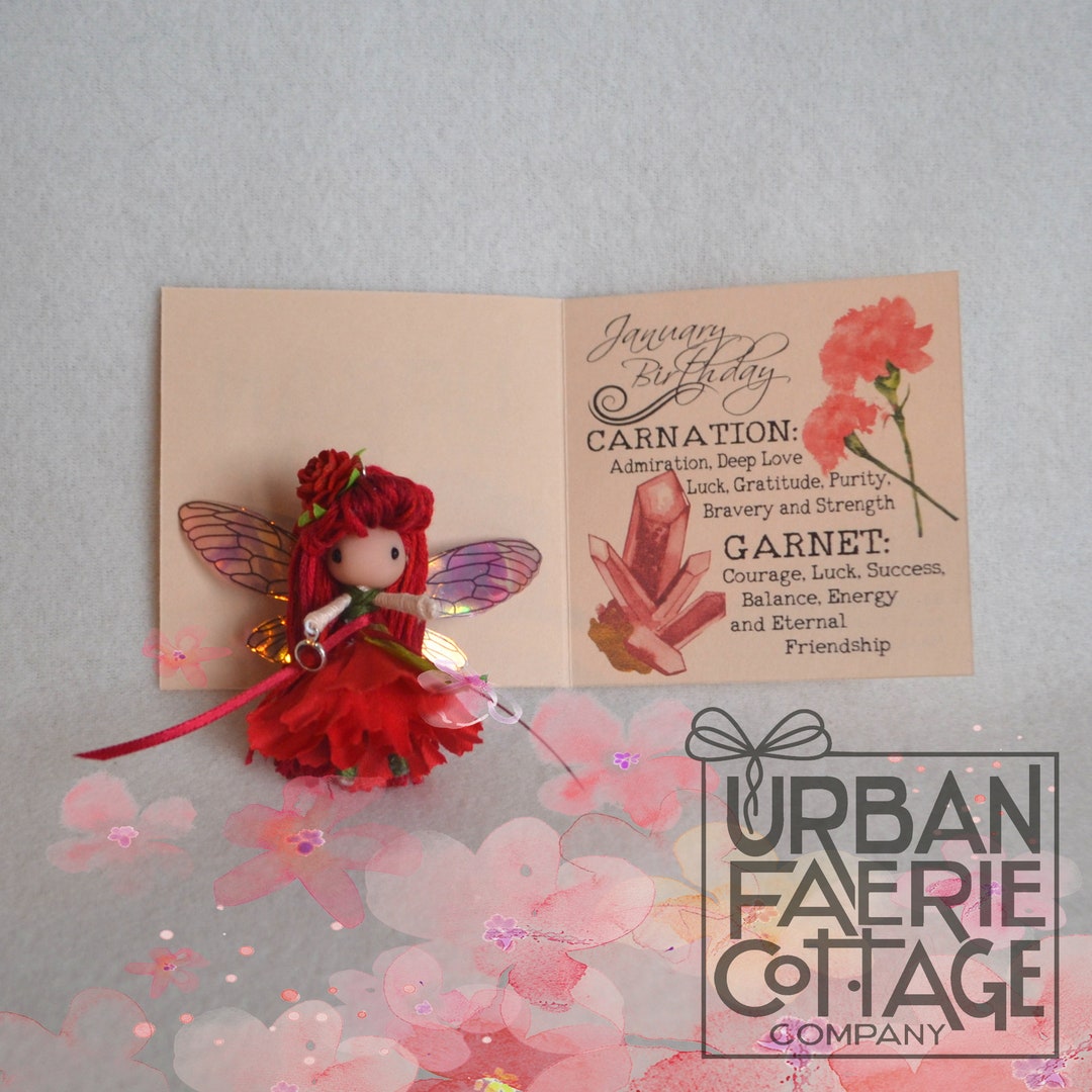 January Birthday Fairy Gift for Her Fairy Doll Flower - Etsy Canada