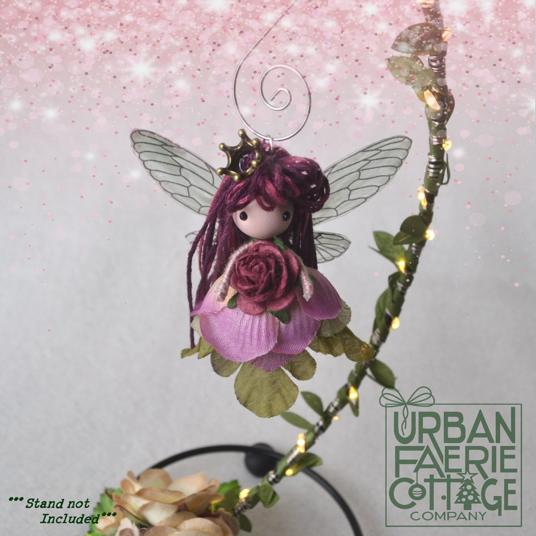 Pink Princess Fairy Art Doll, Mini Pink Flower Fairy, Handmade Bendy ...