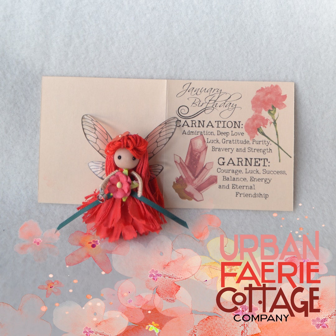 January Birthday Fairy, Gift for Her, Fairy Doll, Flower Fairy, Small ...