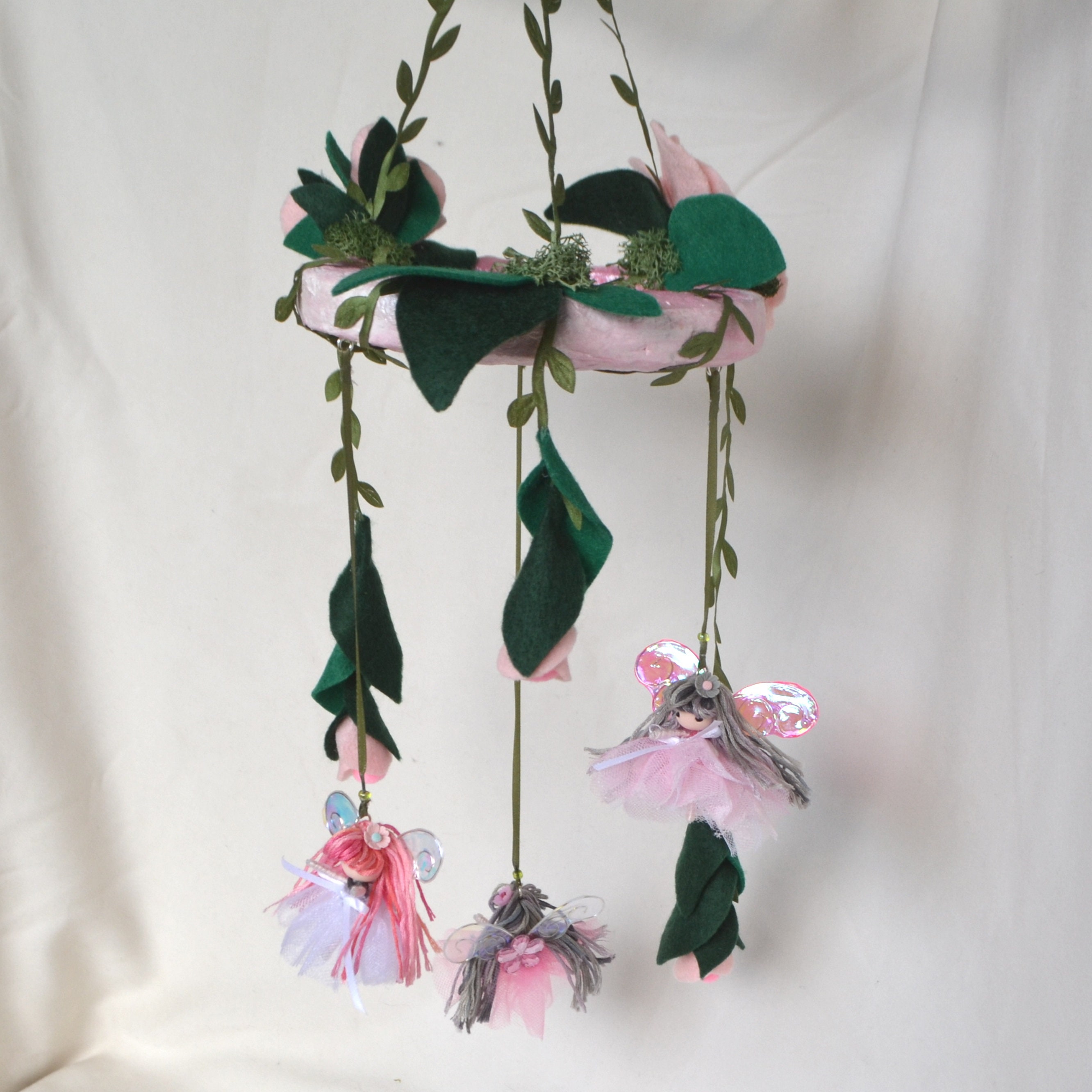 Baby girl mobile Pink Rose Flower Fairy Mobile mobile bebe | Etsy