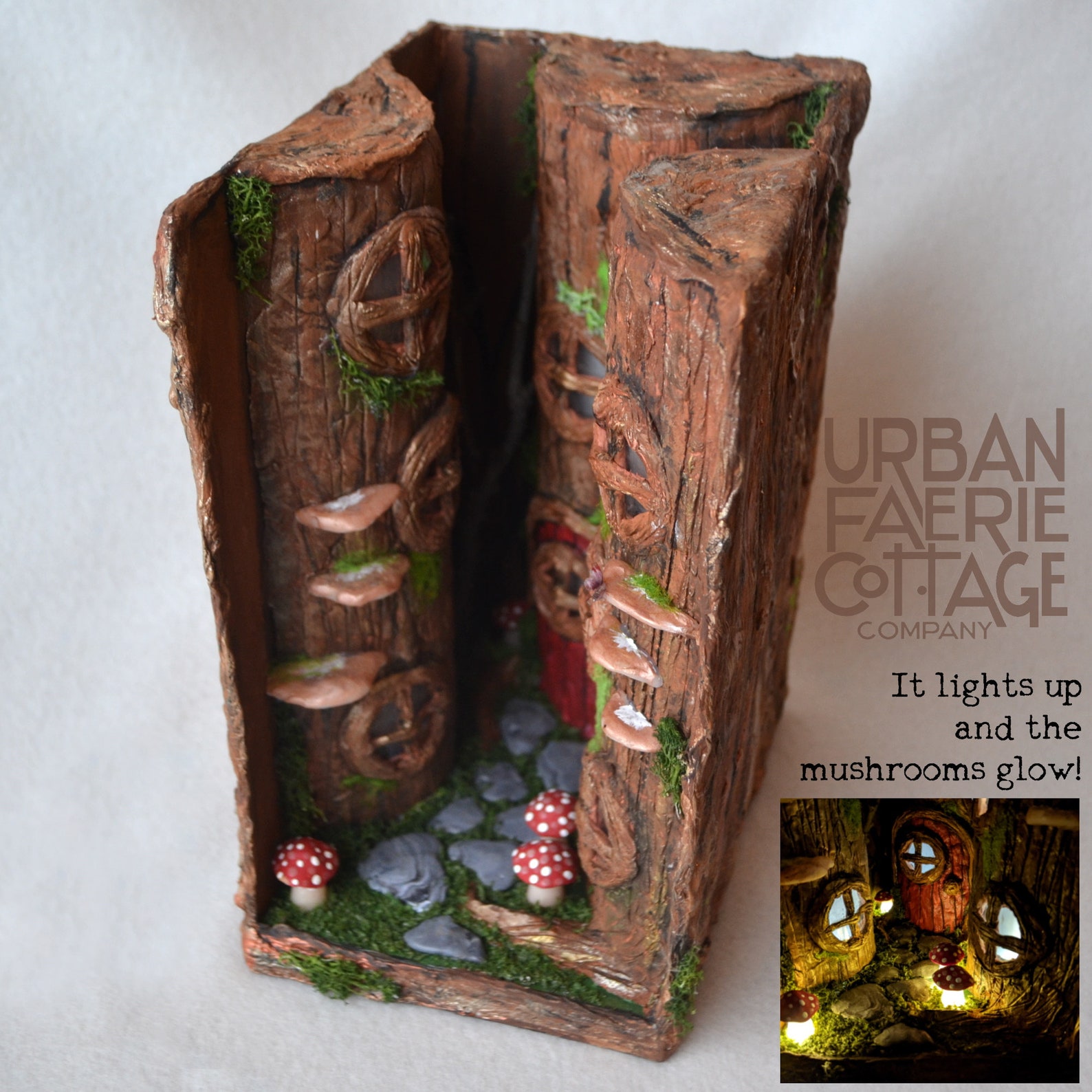 Booknook, Fairy Diorama, Fairy House Book Nook, Fairy House Shelf Art ...