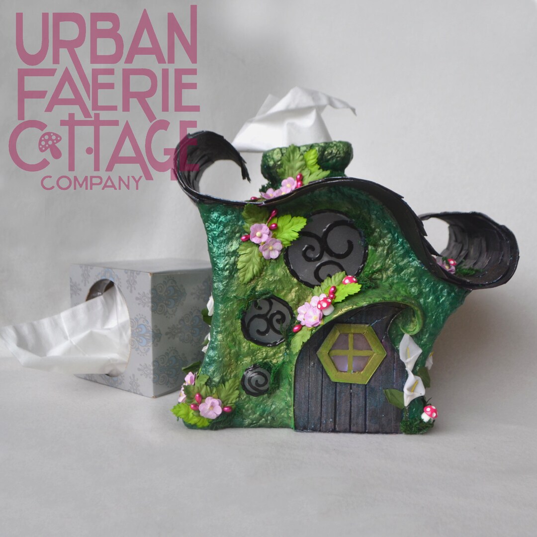 Fairy House, Fairy House Handmade, Tissue Box Cover, Pagan Dopamine ...